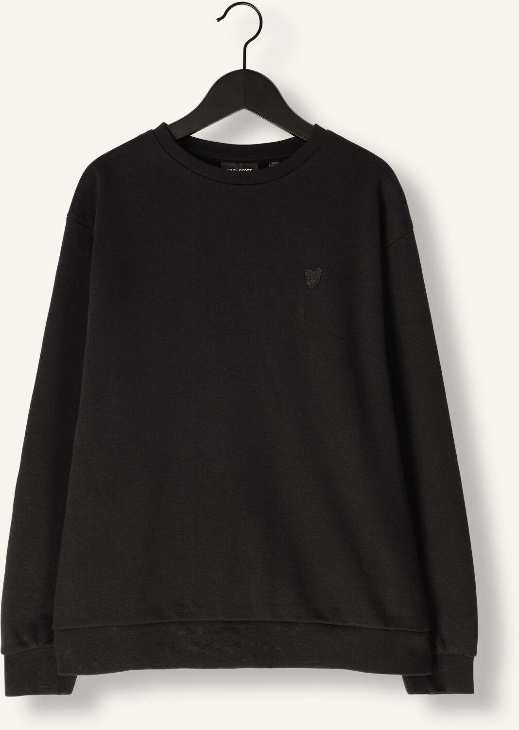Zwarte LYLE & SCOTT Trui HEAVY WEIGHT DROP SHOULDER CREW NECK | Omoda