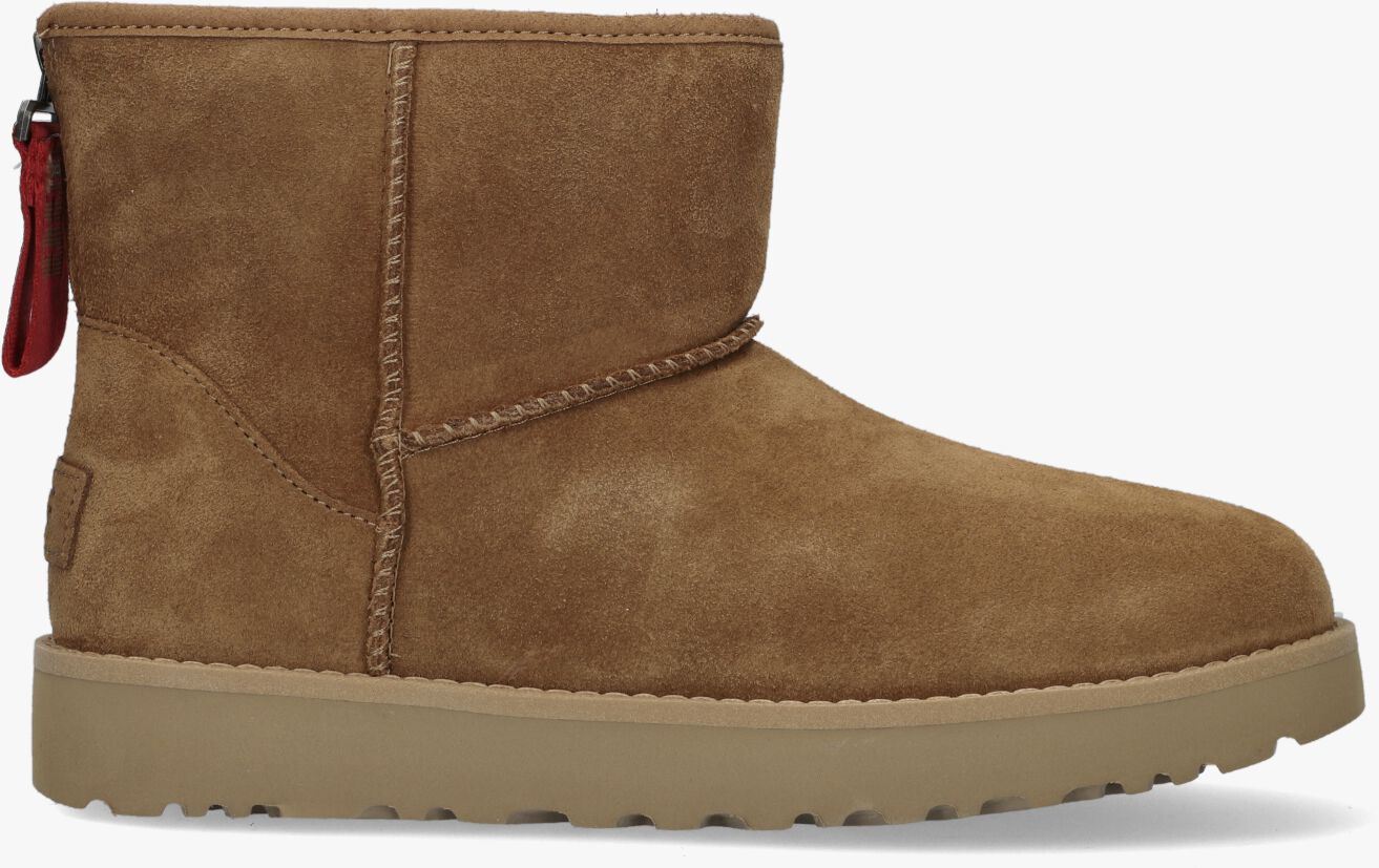Camel UGG W CLASSIC MINI LOGO ZIP | Omoda