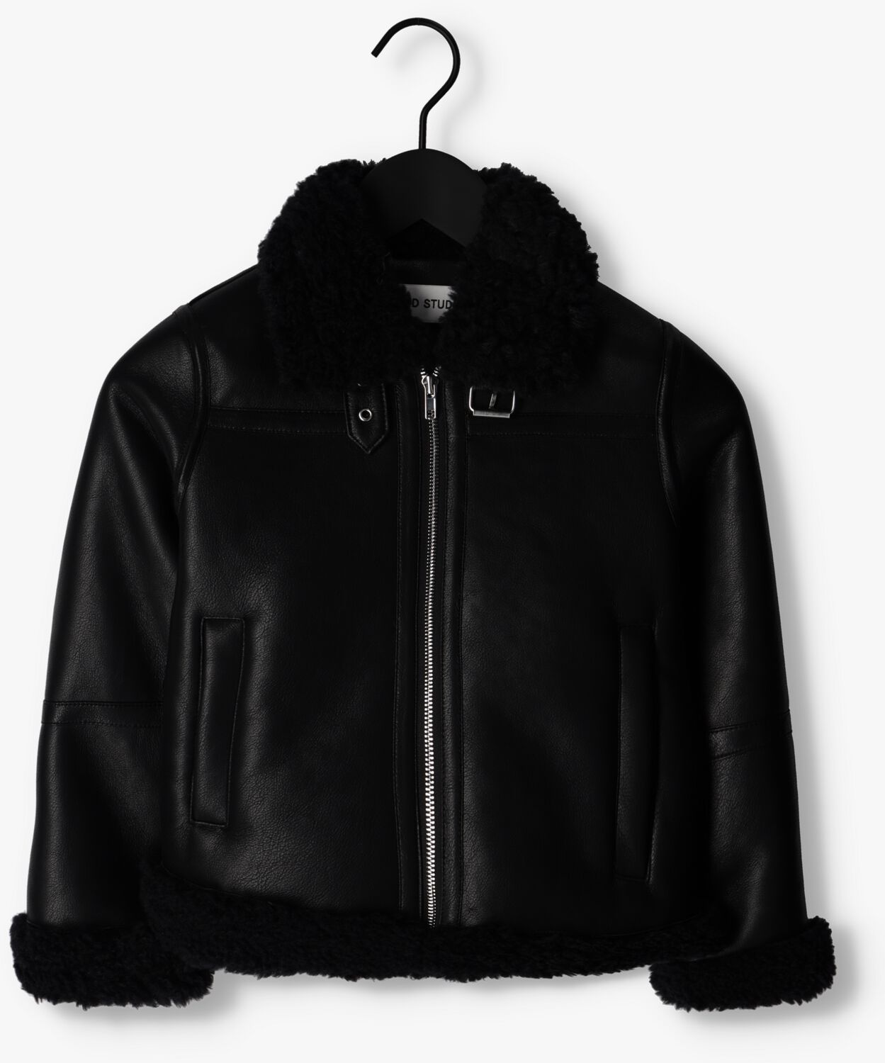 Zwarte STAND STUDIO Leren jas LORELLE MINI JACKET | Omoda