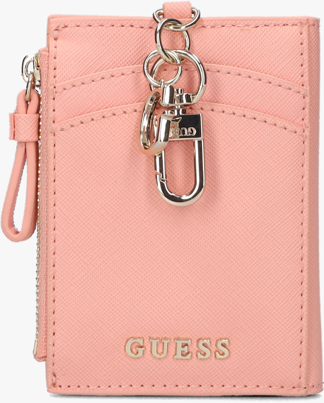 Roze GUESS Portemonnee CARD CASE KEYRING | Omoda