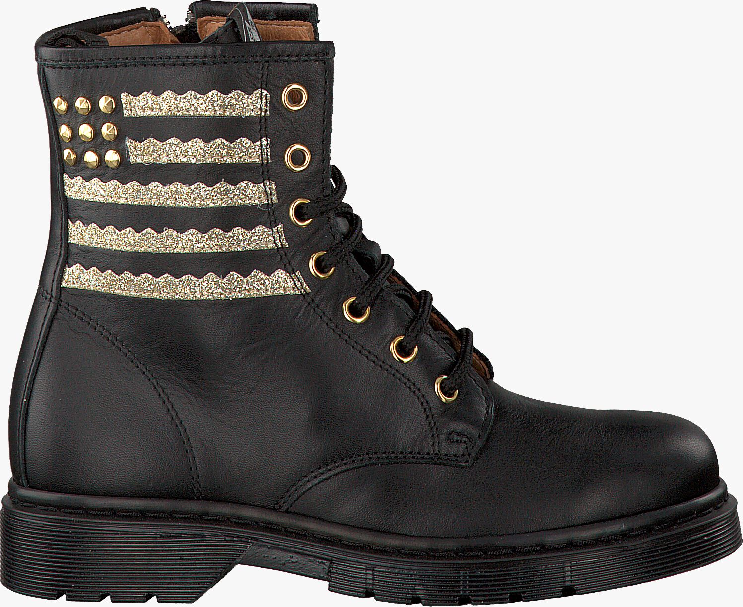 Zwarte EB SHOES Veterboots B1652 | Omoda