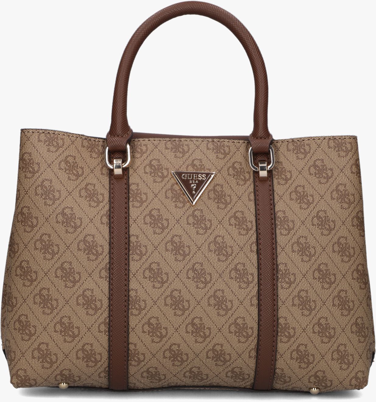 Bruine GUESS Handtas ECO CRAIG GIRLFRIEND SATCHEL | Omoda