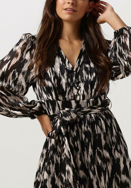 Zwarte Neo Noir Midi Jurk Louise Cheer Vibe Dress Omoda