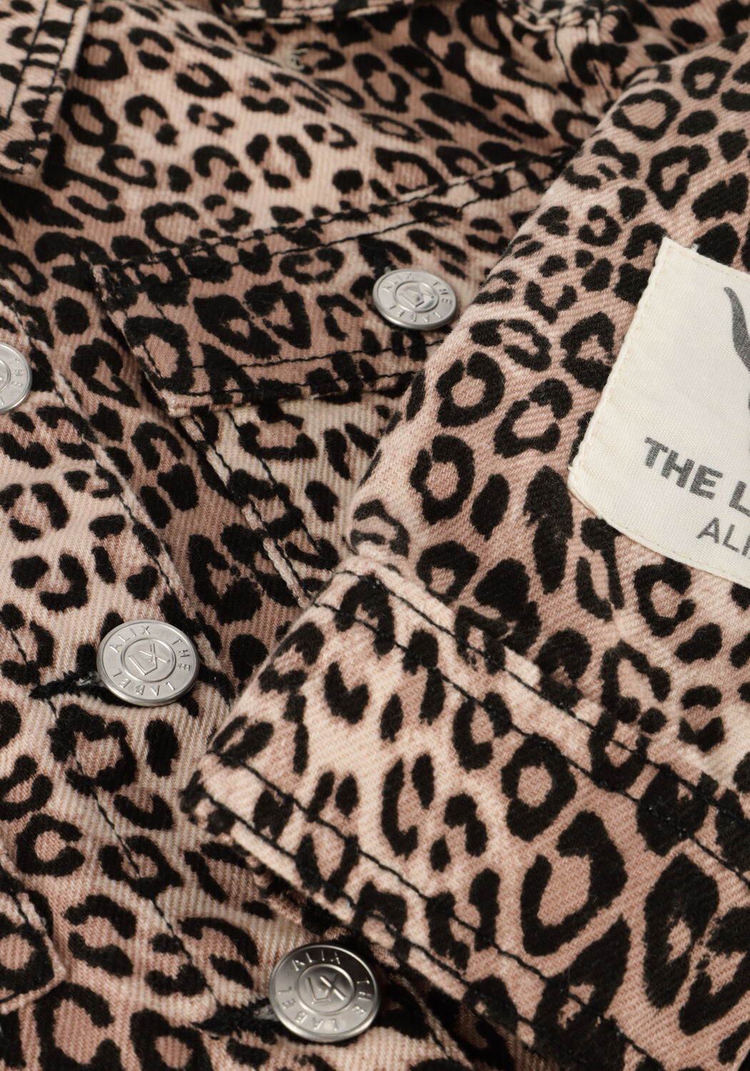 Bruine ALIX MINI Spijkerjas WOVEN ANIMAL DENIM JACKET | Omoda