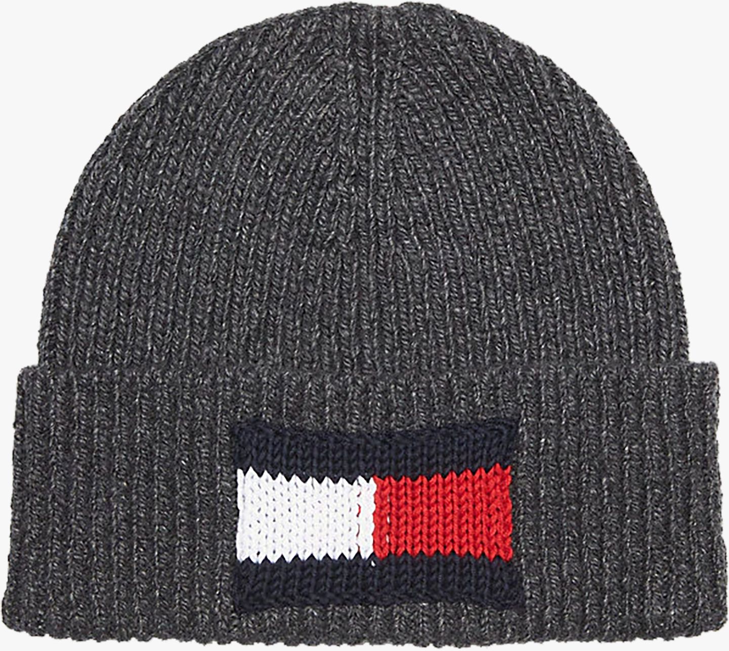 TOMMY HILFIGER Bonnet BIG FLAG BEANIE en gris | Omoda