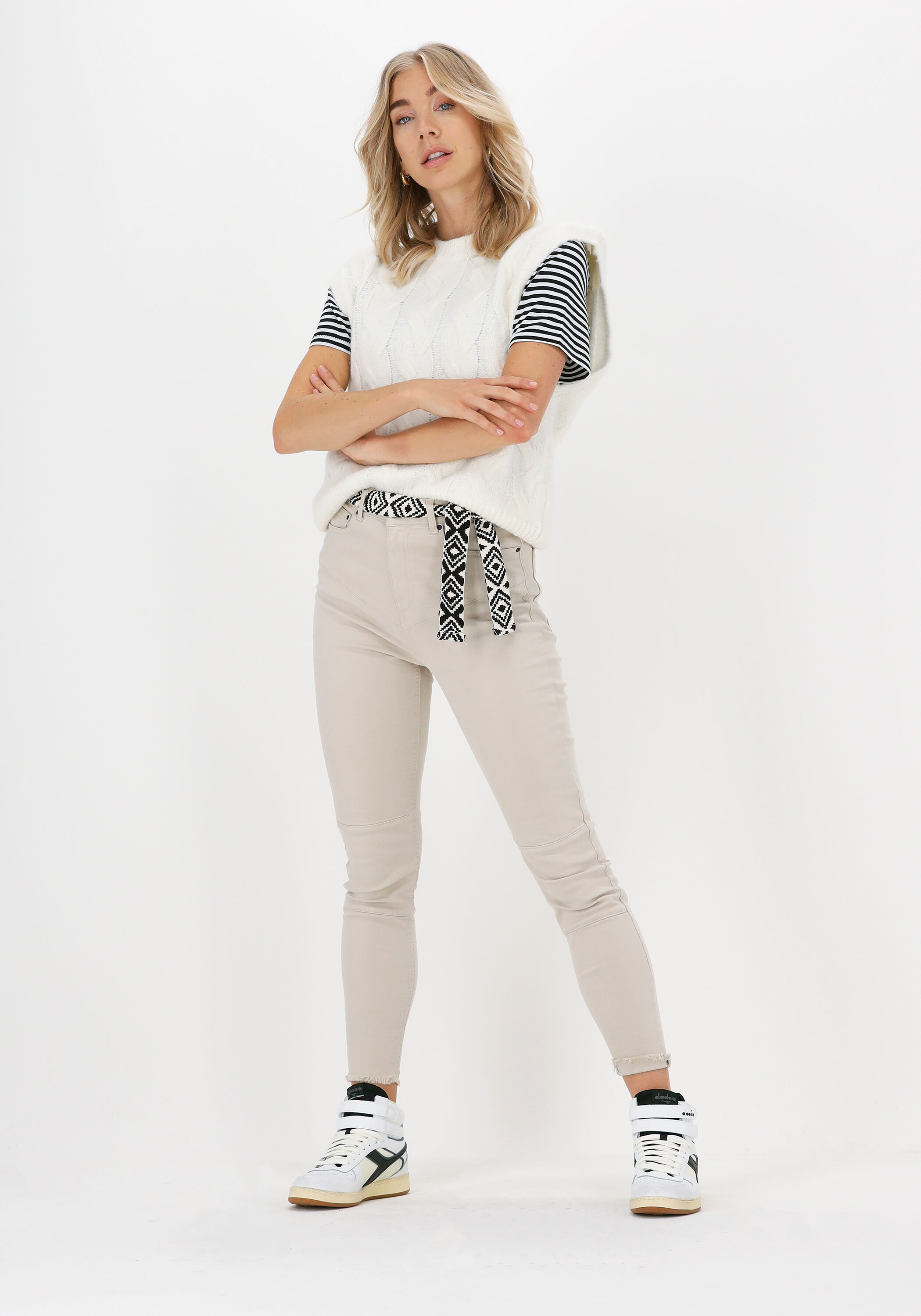 10DAYS Spencer PADDED CABLE SPENCER Blanc | Omoda