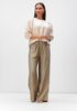 BY-BAR Pantalon large BENJI GLOSS PANT Kaki | Omoda