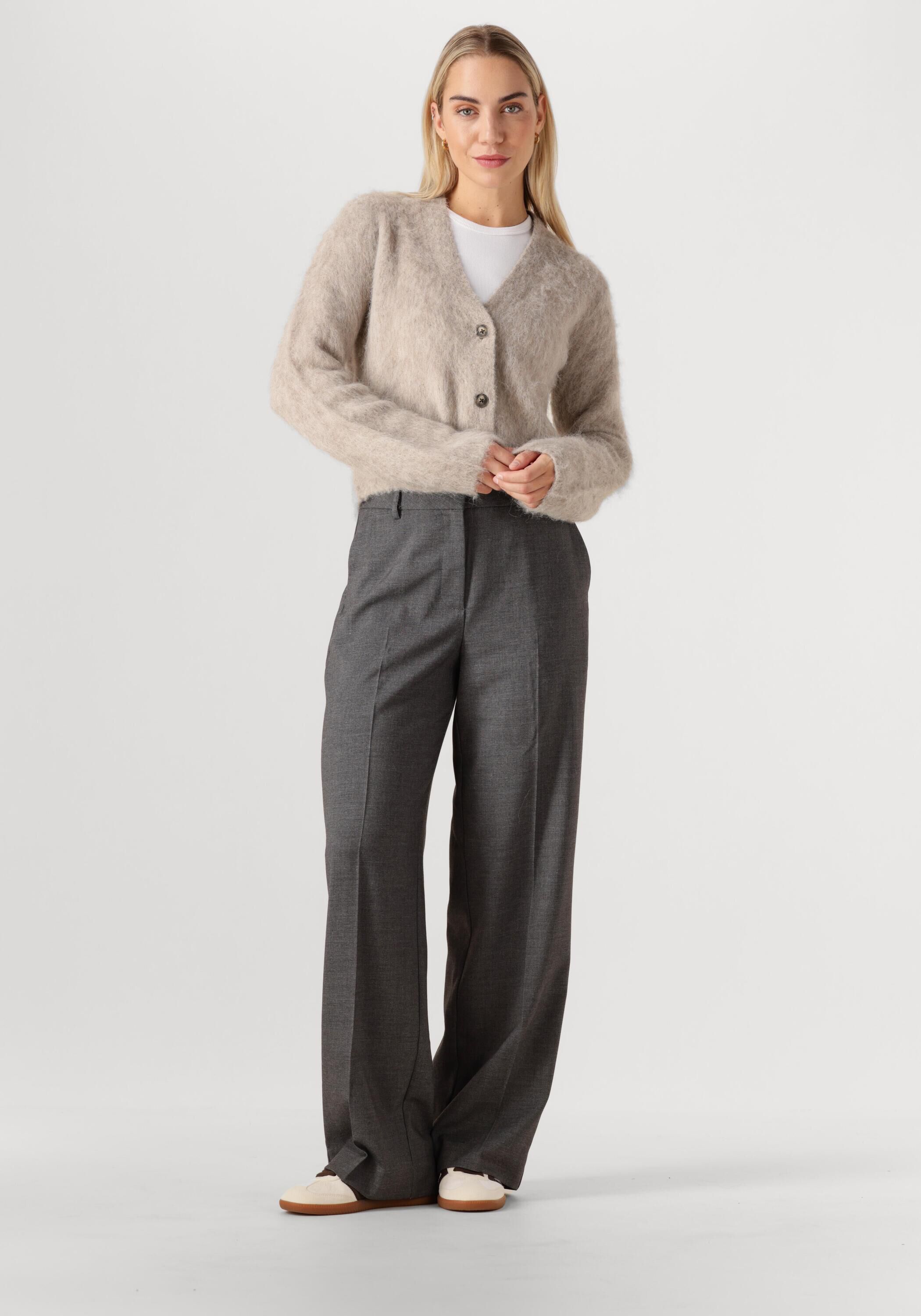 Taupe MINUS Pantalon ELVERA MID WAIST PANT | Omoda
