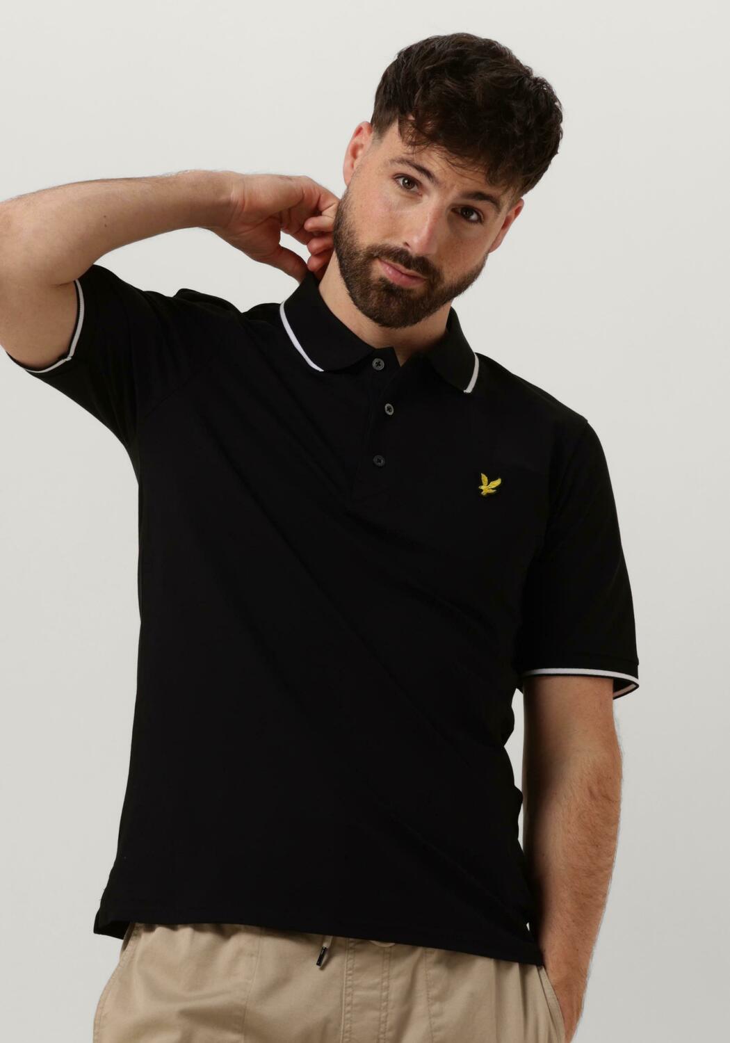 Zwarte LYLE & SCOTT Polo TIPPED POLO SHIRT | Omoda