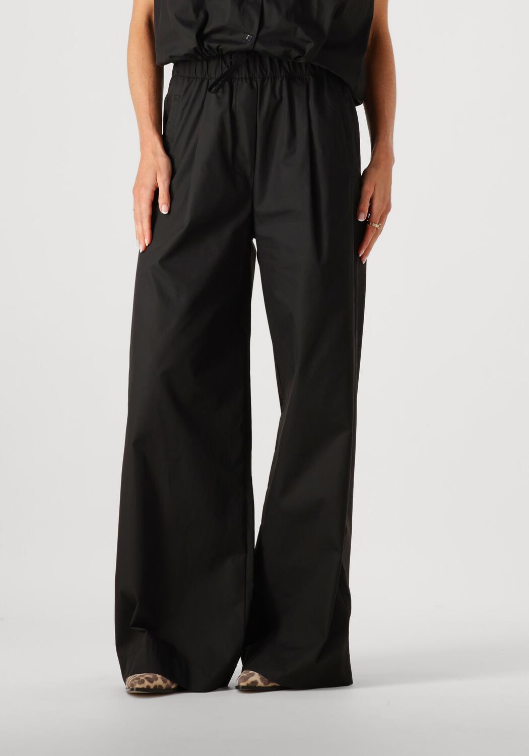 BY-BAR Pantalon large BENJI POPLIN PANTS en noir | Omoda