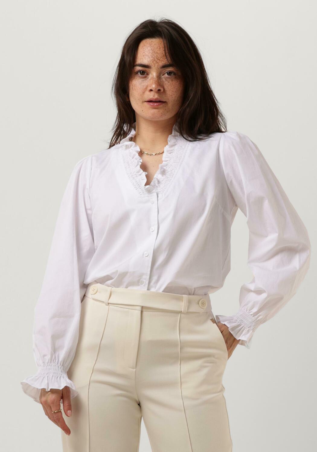 Witte NEO NOIR BRIELLE SOLID SHIRT | Omoda