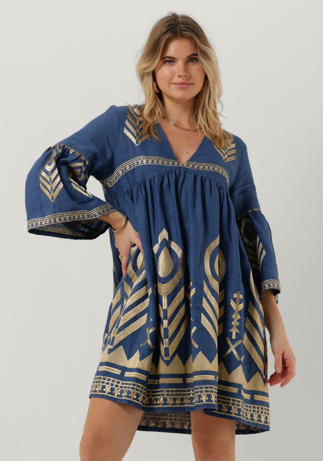 GREEK ARCHAIC KORI Mini robe 230559 en bleu | Omoda