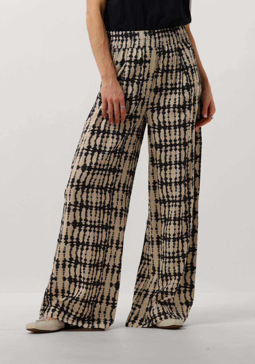 Zwarte BY-BAR Wijde broek BENJI TIE DYED PANT | Omoda