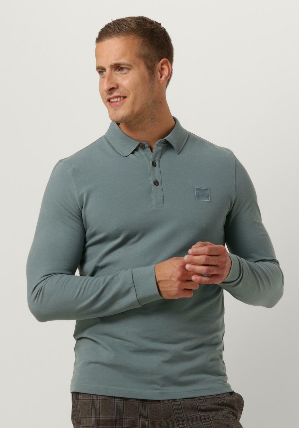 Groene BOSS ORANGE Polo PASSERBY | Omoda