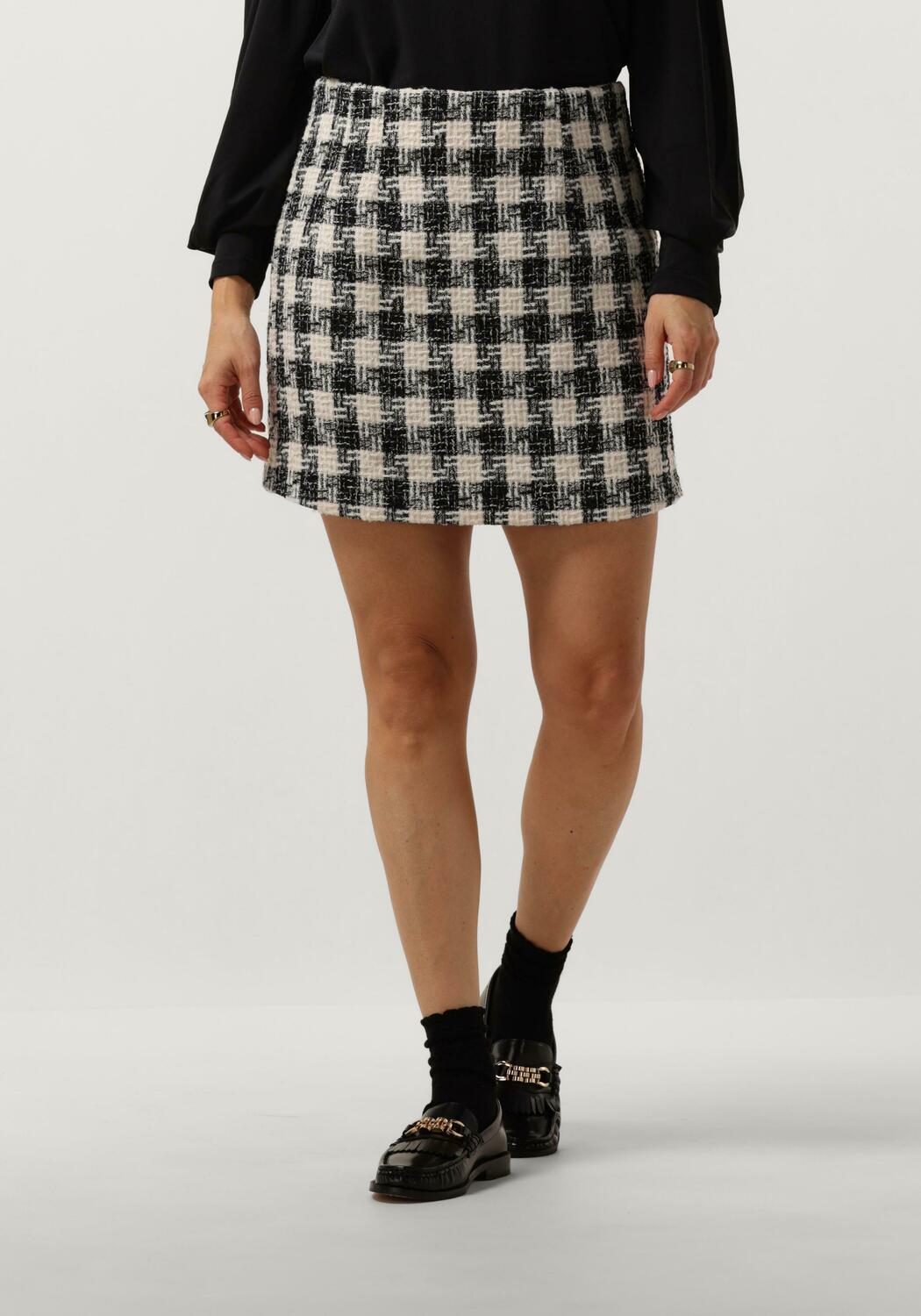 Zwarte NEO NOIR Minirok HELMINE CHIC BOUCLE SKIRT | Omoda