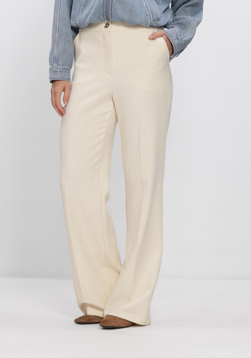 Creme CAROLINE BISS Wijde broek 1531 | Omoda