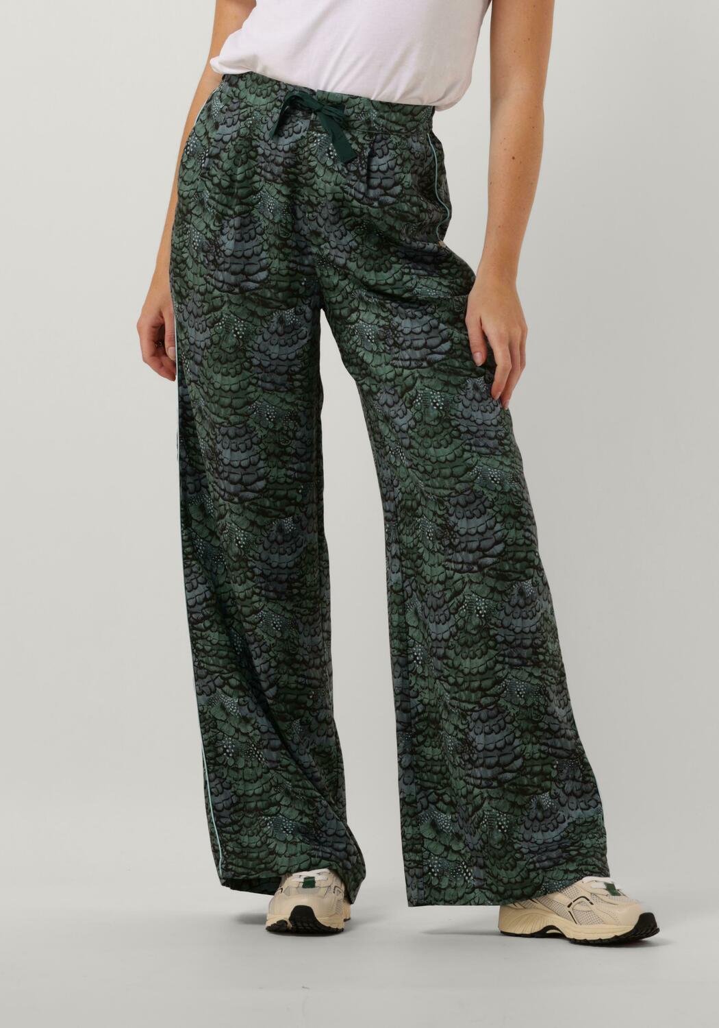 Groene SCOTCH & SODA Wijde broek ELENI HIGH-RISE WIDE LEG PYJAMA PANT ... Groene SCOTCH & SODA Wijde broek ELENI HIGH-RISE WIDE LEG PYJAMA PANT ...