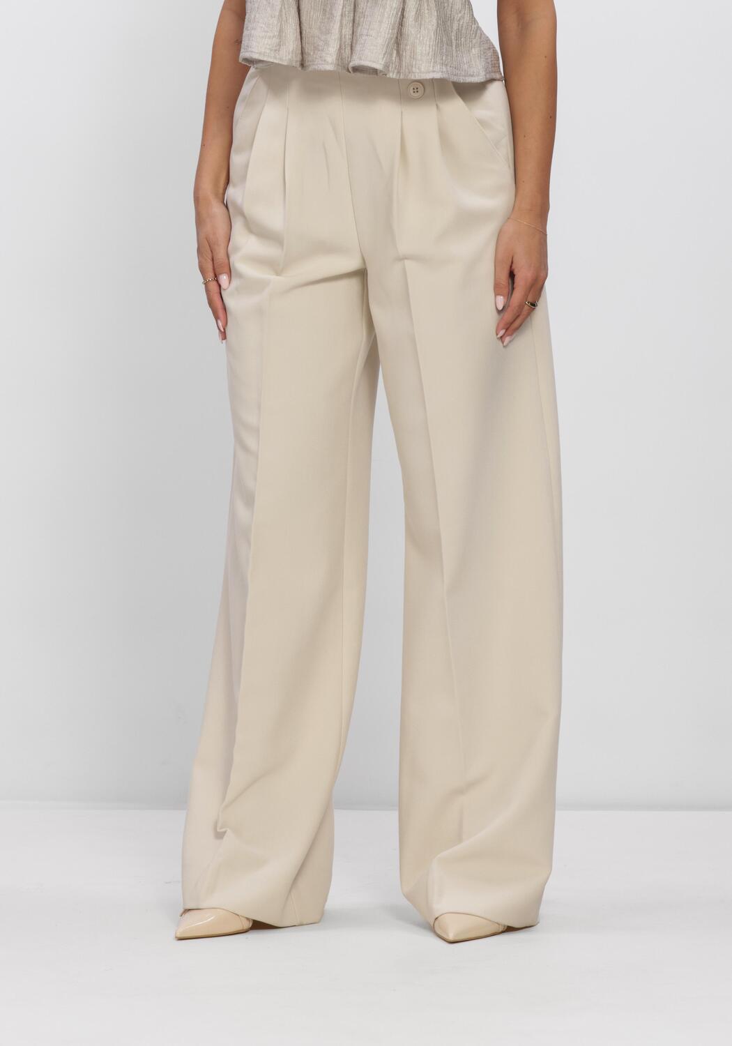 Beige CO'COUTURE Wijde broek ACILECC PLEAT PANT LL | Omoda