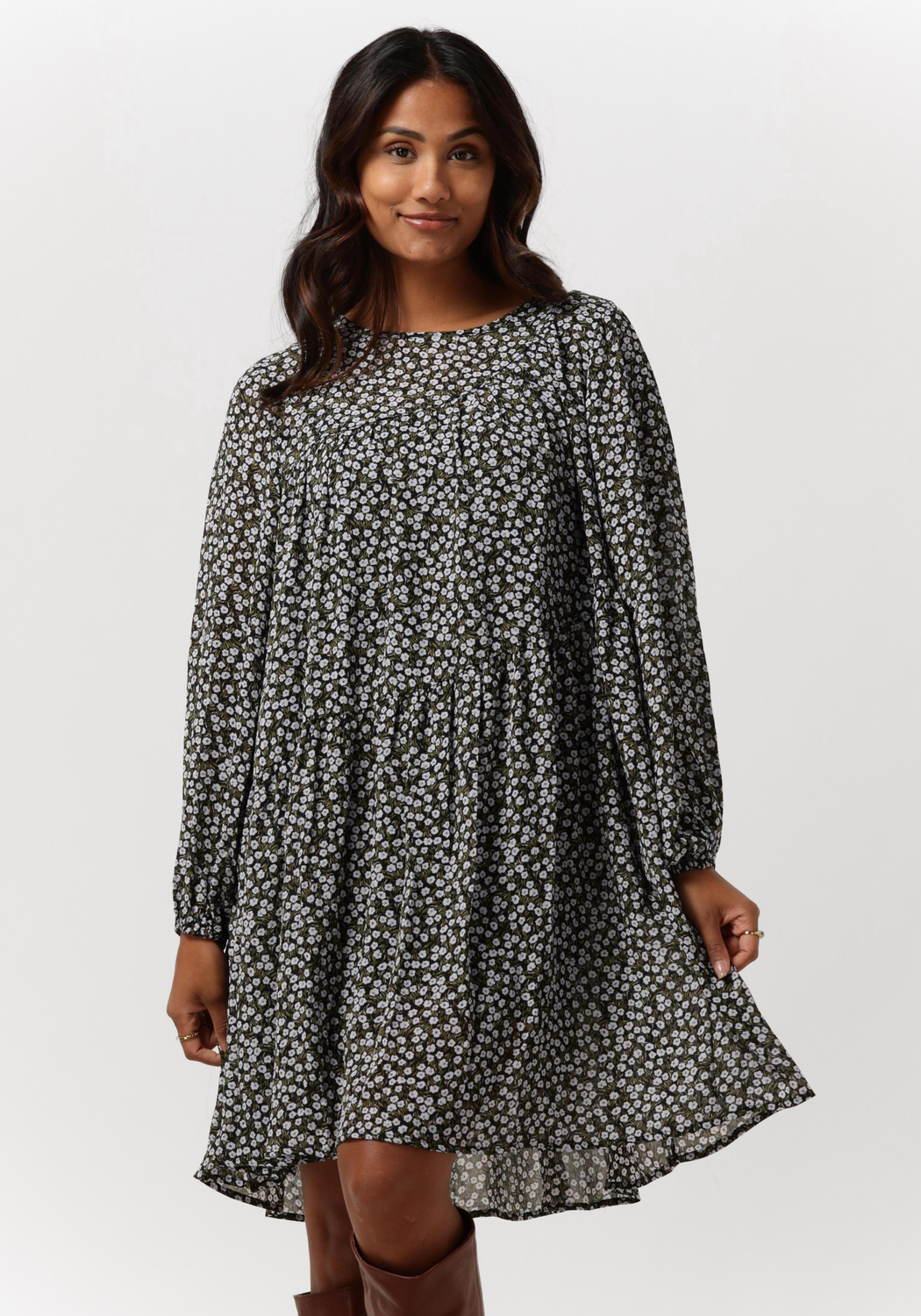 Witte MSCH COPENHAGEN Mini jurk HIBBA RIKKELIE SHORT DRESS AOP | Omoda