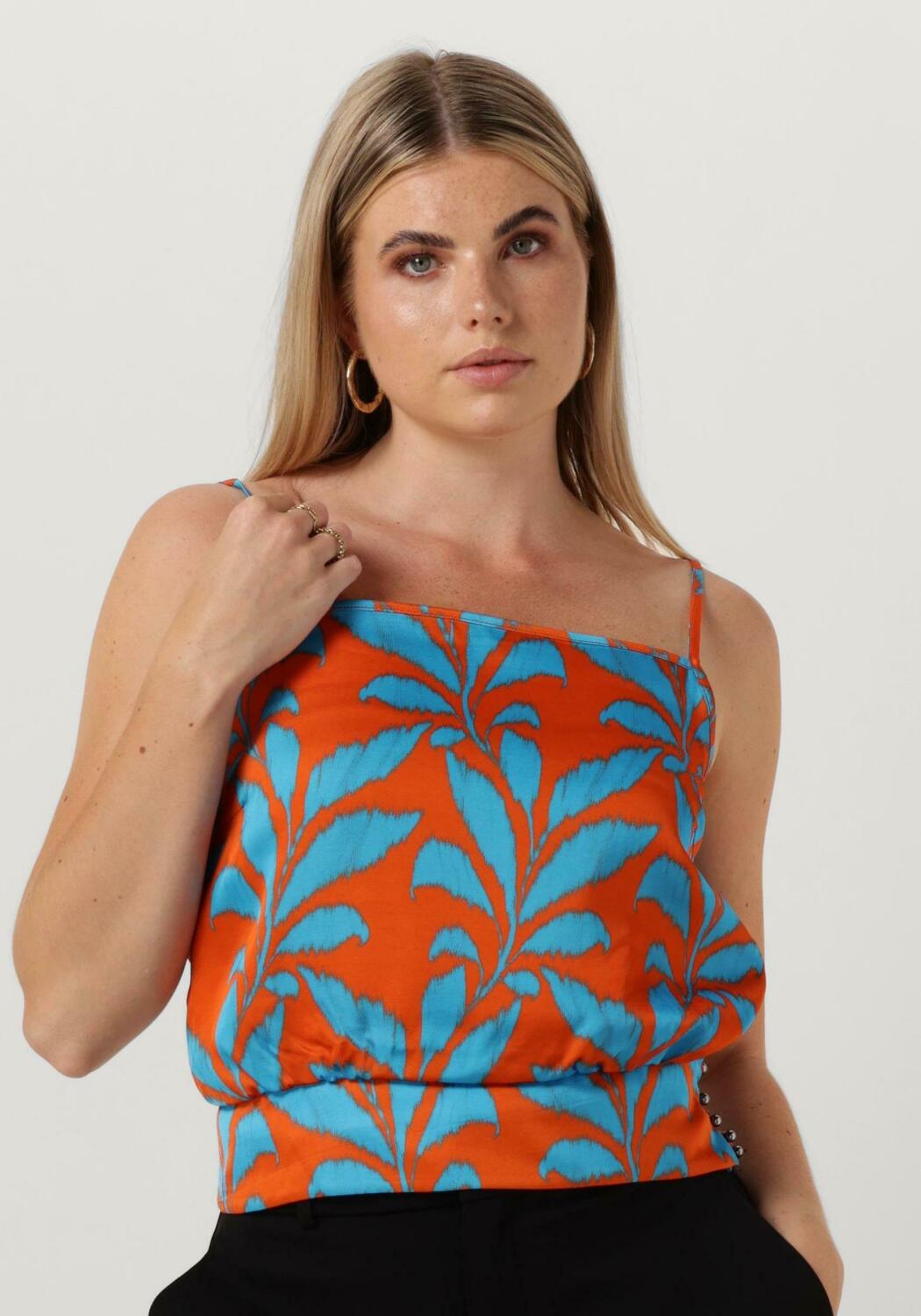 Oranje VANILIA Top TROPIC LEAF TOP | Omoda