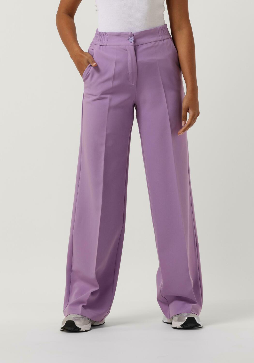 Paarse ACCESS Wijde broek W2-5084-364 | Omoda