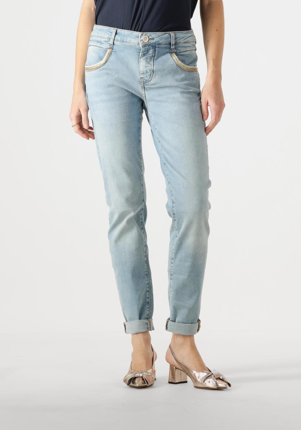Lichtblauwe MOS MOSH Slim fit jeans MMNAOMI LIGHT PERLA JEANS | Omoda