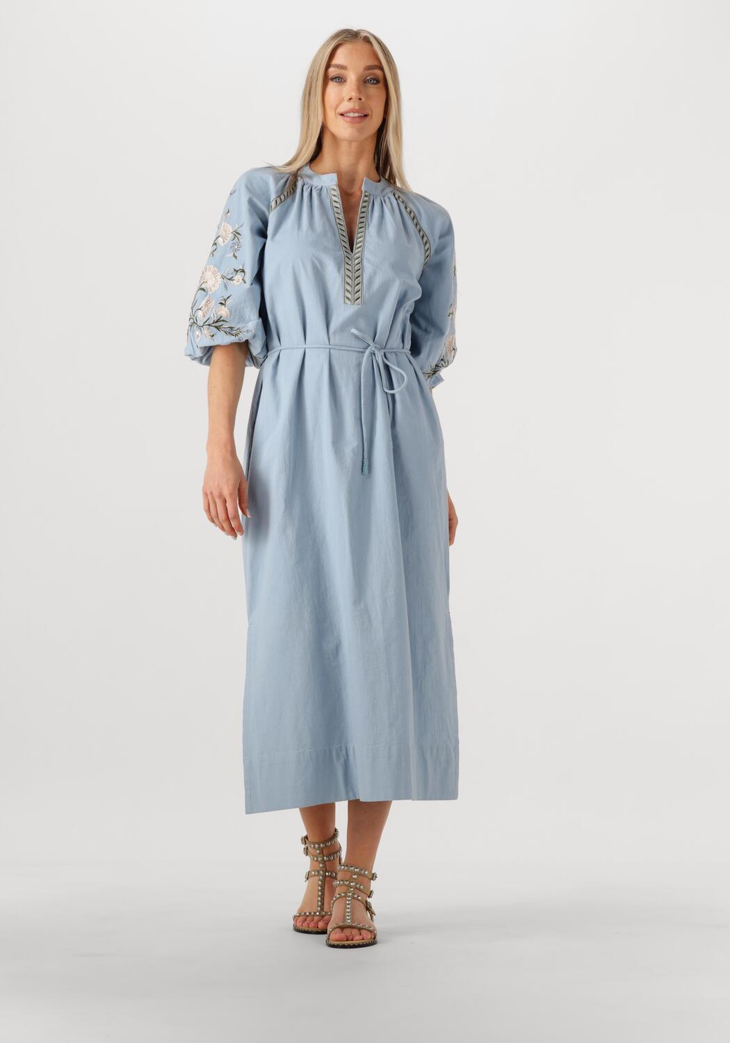 Lichtblauwe AIMEE THE LABEL Maxi jurk MIRANDA | Omoda