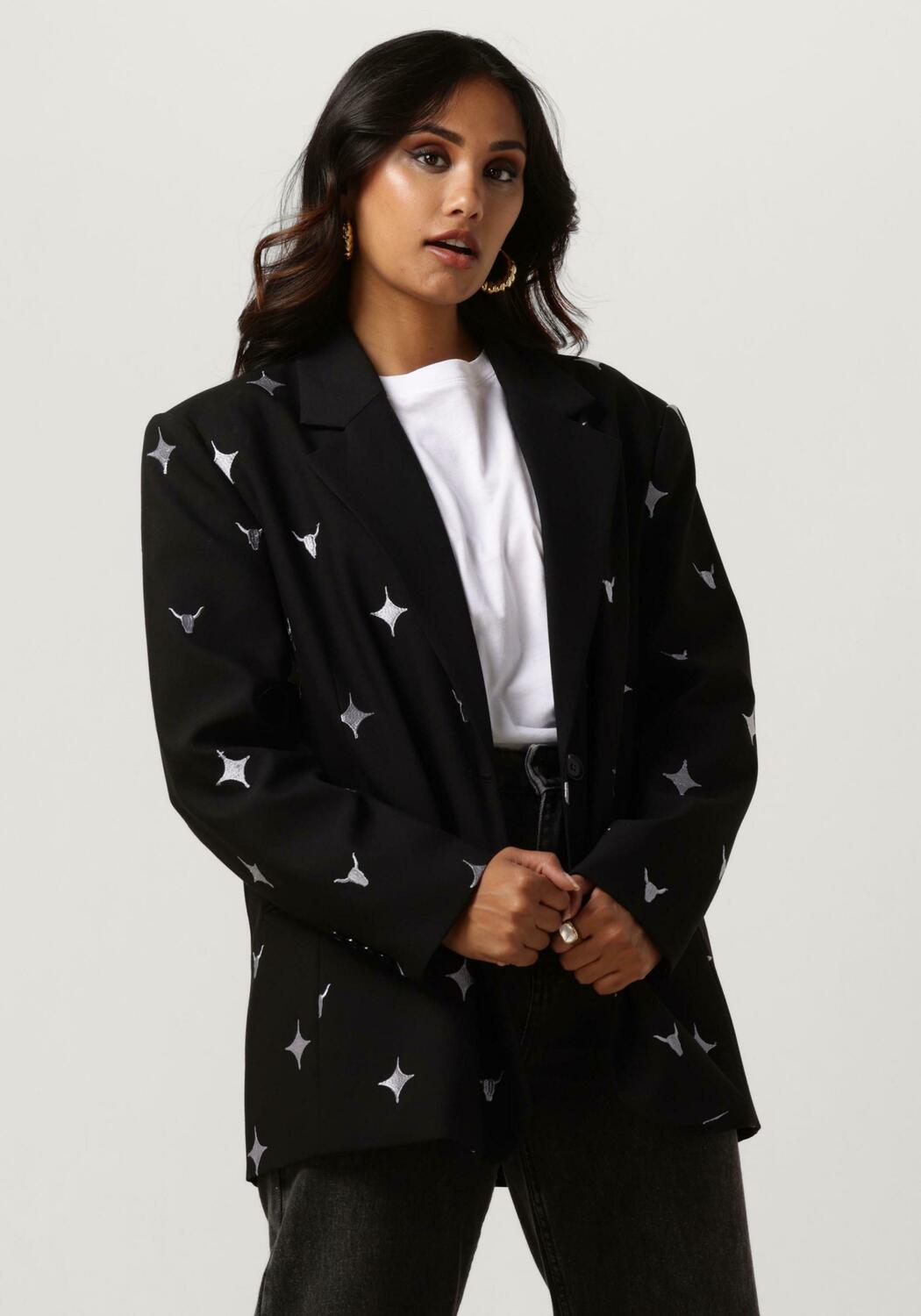 Zwarte ALIX THE LABEL Blazer BULL OVERSIZED BLAZER | Omoda
