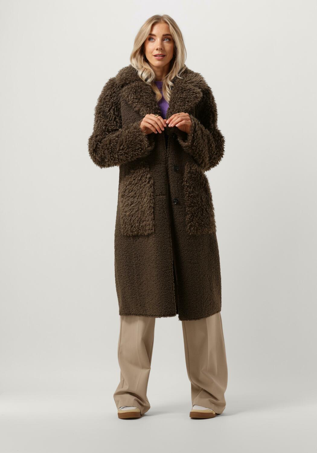 Groene BEAUMONT Teddy jas JAN | Omoda